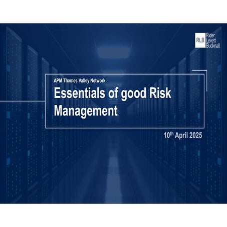 APM Thames Valley Network and The Charted Institute of Building: AI in ...