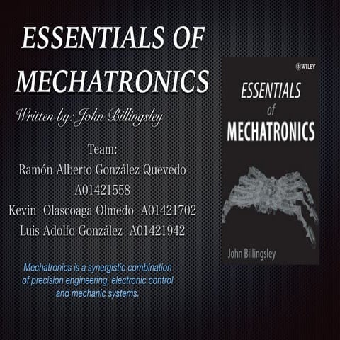 Essentials of mechatronics | PDF