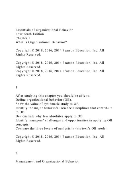 Ch01 what is Organizational behavior | PPT