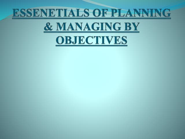 PLANNING & TYPES OF PLANNING | PPTX