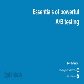 Essentials of powerful A/B testing | PPT