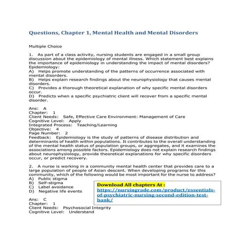 Essentials of Psychiatric Nursing Second Edition Mary Ann Boyd,Rebecca ...