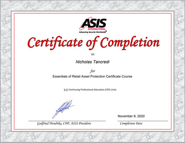 Essentials of Retail Asset Protection Certificate Course | PPT Essentials of Retail Asset Protection Certificate Course | PPT