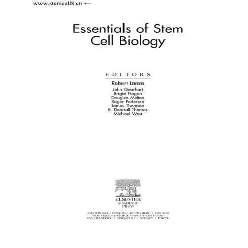 Essentials of Stem Cell Biology, biology | PDF | Biological Sciences ...