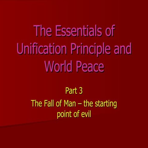 Essentials of Fall of Man UPF3 | PPT
