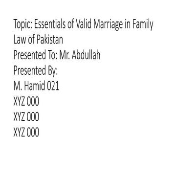 Essentials of Valid Marriage in Family Law of Pakistan.pptx