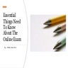 Essential Things Need To Know About The Online Exam | PPTX
