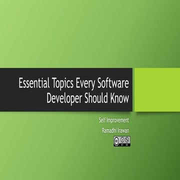 Essential Things That Every Software Developer Should Know | PPTX