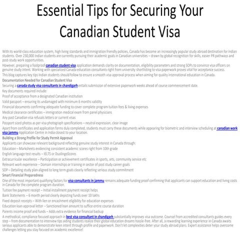 Essential Tips for Securing Your Canadian Student Visa.pptx