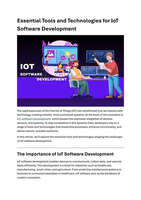 IOT Product Development for Startups: A Beginner’s Guide | PDF