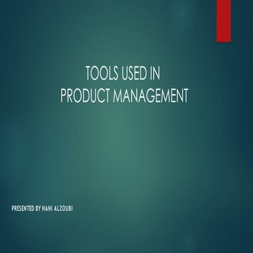 Essential tools for marketing product manager | PPT