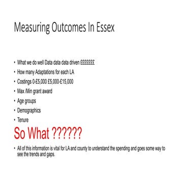 Essex County council measuring outcomes | PPT