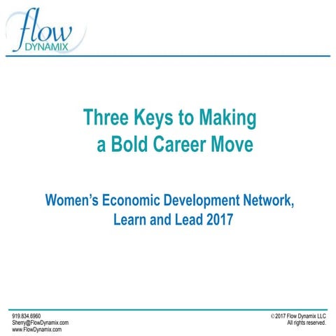 Three Keys to Making a Bold Career Move | PPT