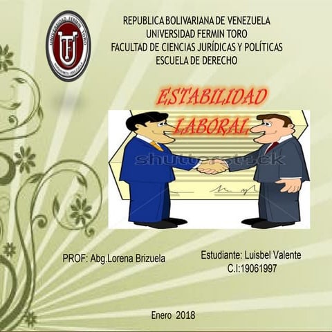 Estabilidad Laboral | PPT