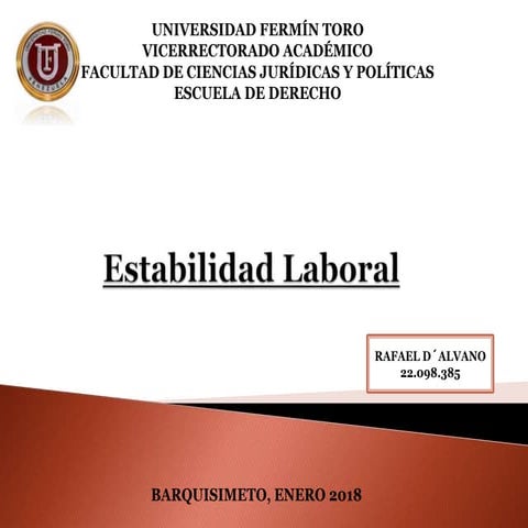 Estabilidad laboral | PPTX