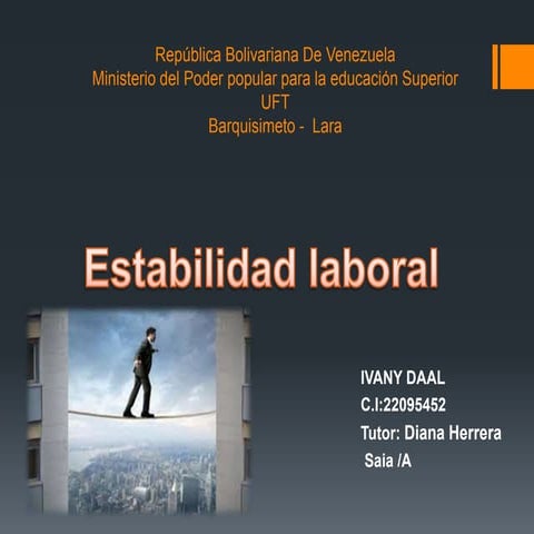 Estabilidad laboral | PPTX
