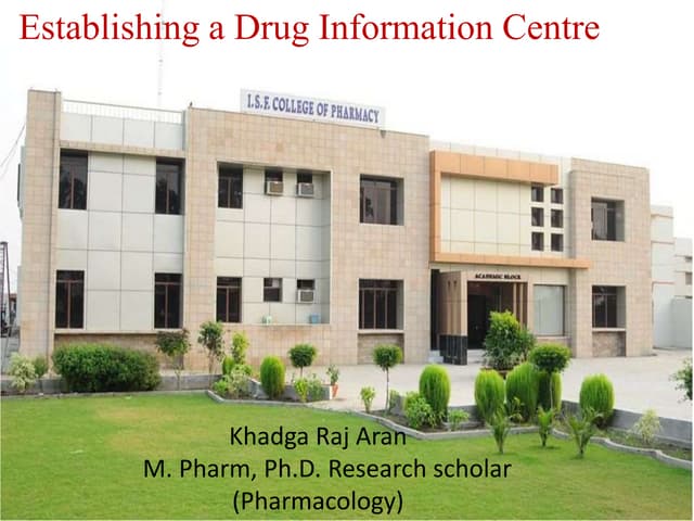 Establishing a drug information center | PPT