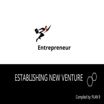 Establishing a new venture - Lecture 13 | PPT