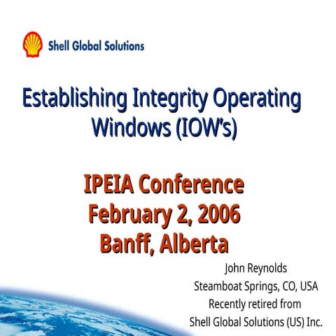Establishing of intergrity windows evaluation OW's.ppt