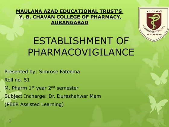 Pharmacovigilance program of India (PvPI) | PPT
