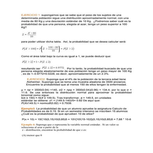 Ejemplos problemas resueltos de estadística | PDF