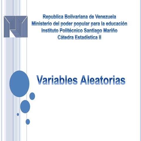 VARIABLES ALEATORIAS | PPTX