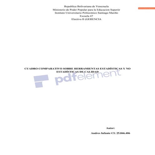 CUADRO COMPARATIVO SOBRE LAS HERRAMIENTAS DE CALIDAD | PDF | Technology & Computing