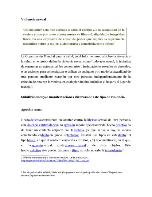 violencia sexual abordaje la violencia c | PDF