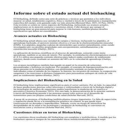Informe sobre biohacking | PDF
