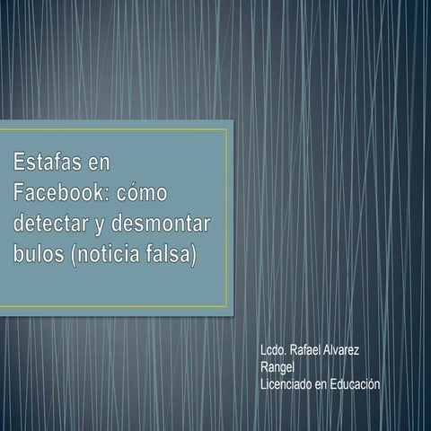 Estafas en facebook | PPTX