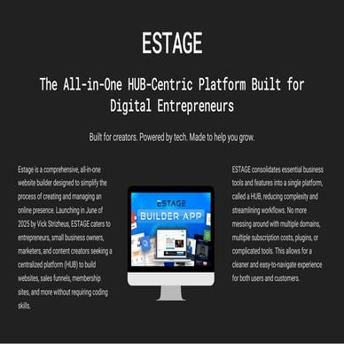 ESTAGE The All-in-One HUB-Centric Platform Built for Digital ...