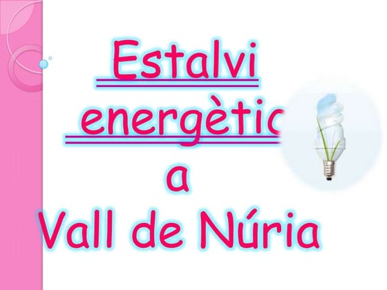L’estalvi energètic | PPTX