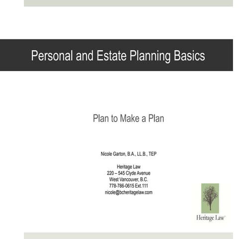 Estate Planning Basics | PPTX