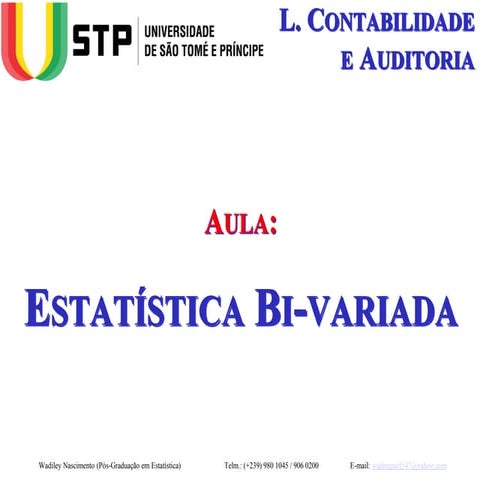 Estatística I - Estatística/Análise Bivariada | PDF