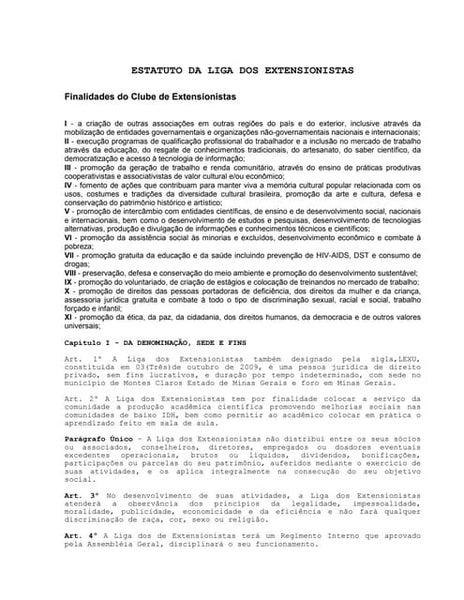 Modelo de estatuto de associação comentado Modelo de estatuto de associação comentado
