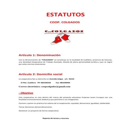 Estatutos De La Empresa | DOCX