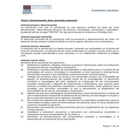 Microsoft Word Proyecto Estatutos1 | PDF