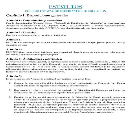 Estatutos | PDF
