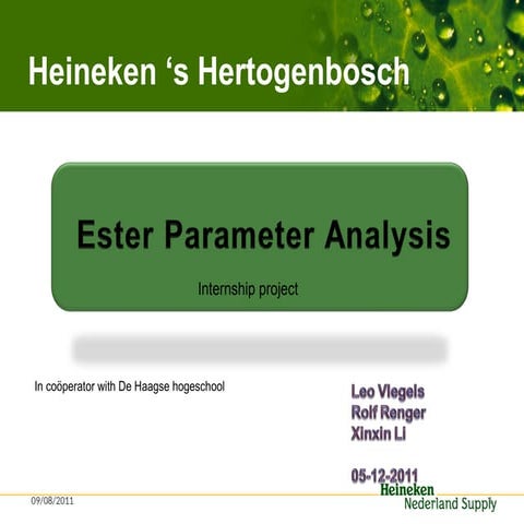 Ester control parameters. Brewing science | PPT