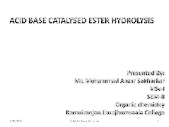 Mechanism of sulphonation 1 | PPT