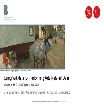 Using Wikidata for Performing Arts Related Data | PPT | Free download