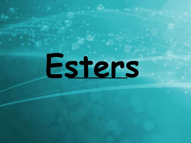 acid base catalysed Ester hydrolysis | PPTX