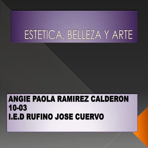 Estetica belleza y arte | PPTX