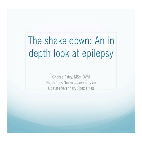 The Shake Down: An In-Depth Look at Epilepsy | PPT