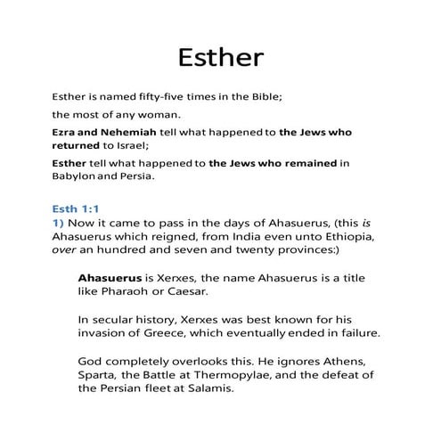 Esther 1 | PDF