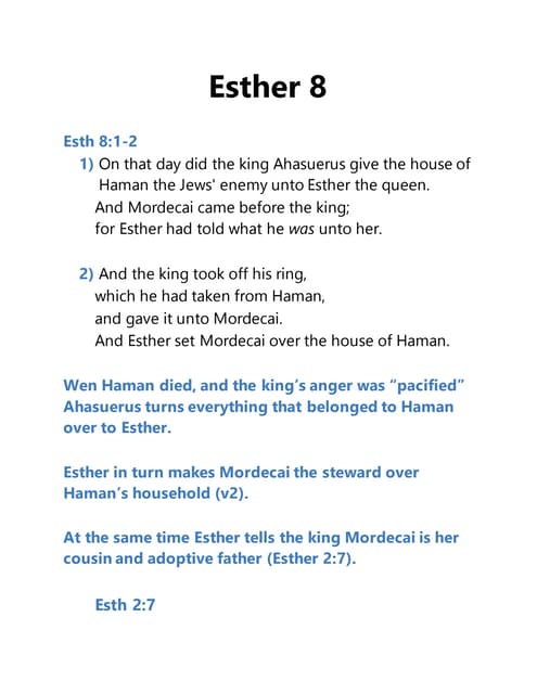 The story of esther (esther 3 8) | PPTX