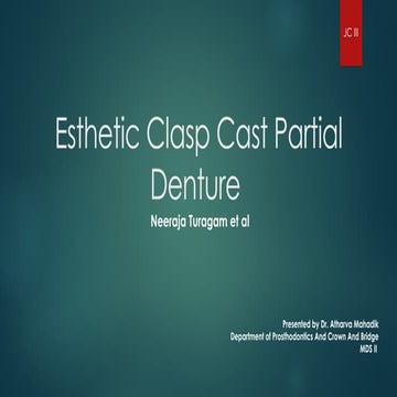 IMPORTANCE OF esthetic clasp in CPD.pptx