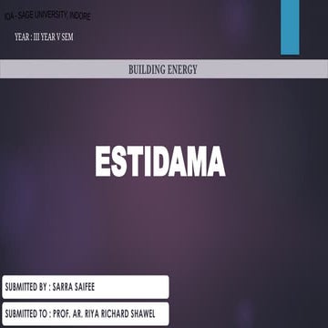 Estidama SARRA.pptx NDSHFDEFGKIFH IELA FJIOAWD | PPTX