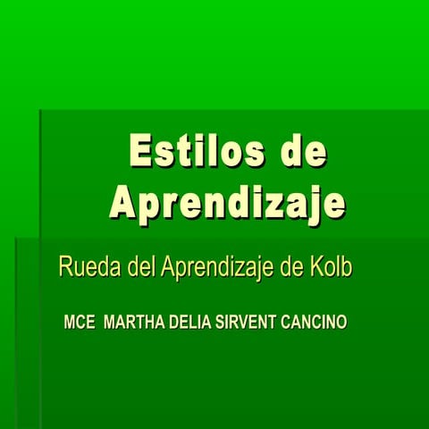 Exposición estilos de aprendizaje (Soloman y Felder) | PPTX
