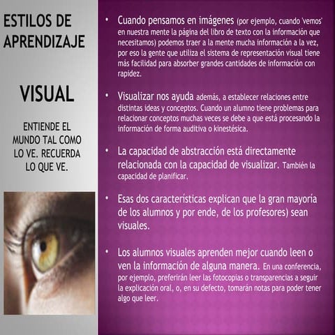 Estilos de aprendizaje: Modelo VAK | PPTX
